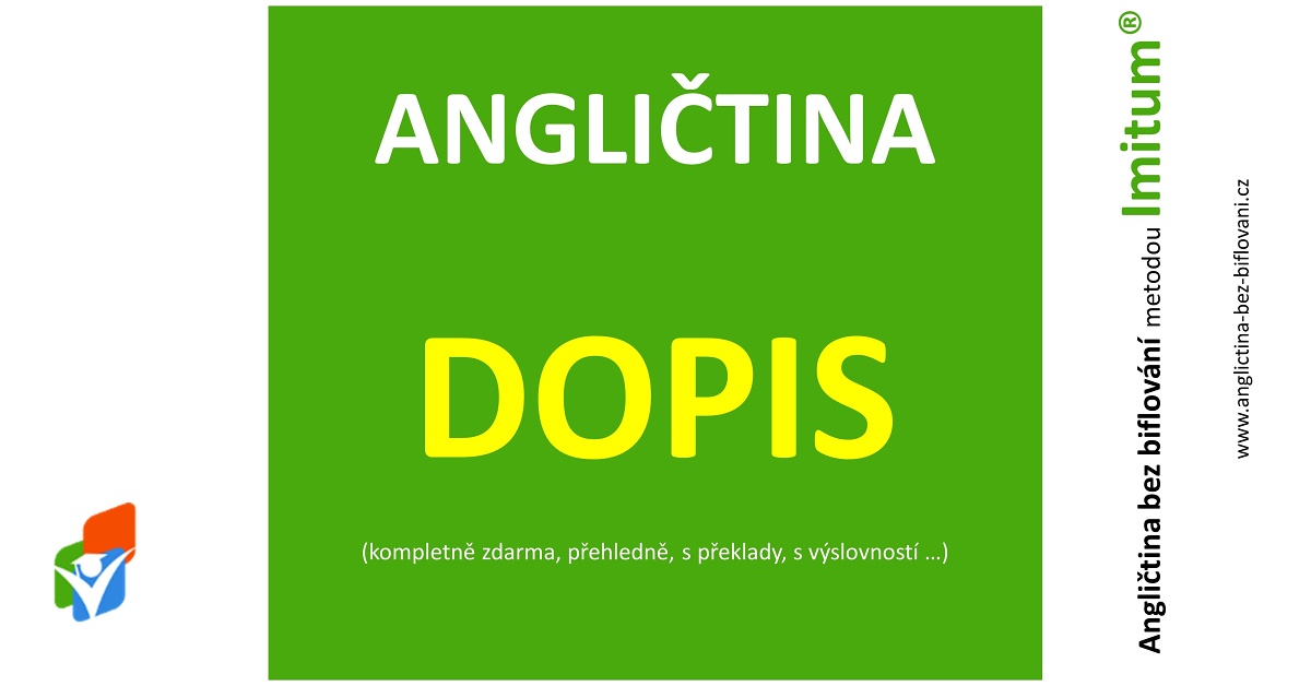 Dopis v angličtině